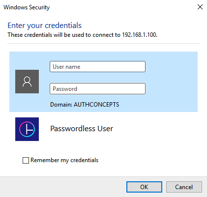 Passwordless Login over RDP